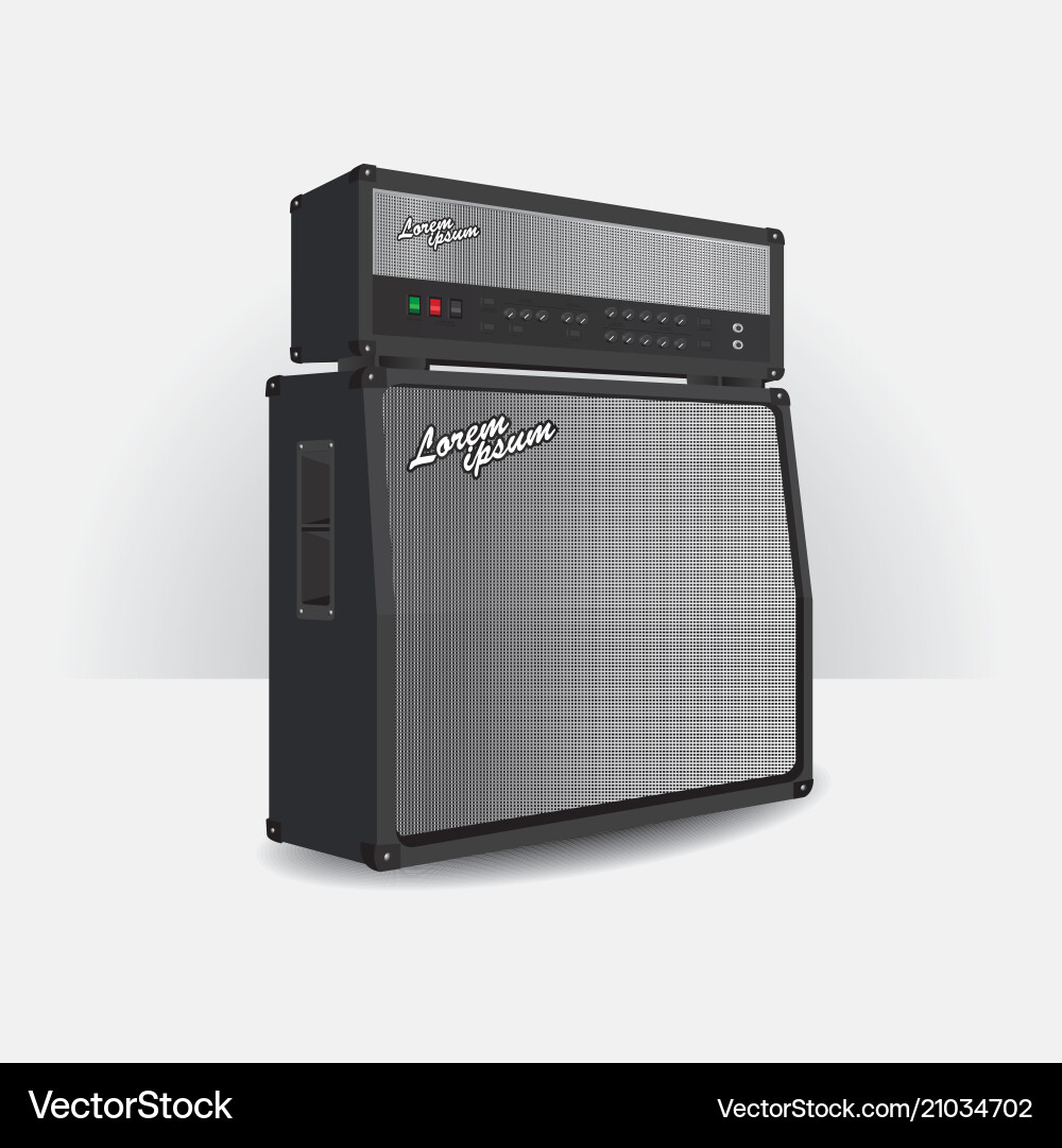 Guitar amplifier set Royalty Free Vector Image