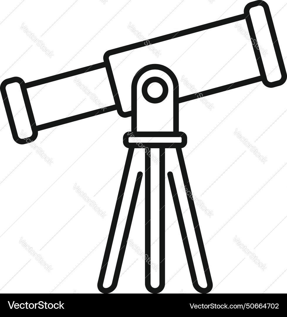 Research telescope icon outline study lab Vector Image