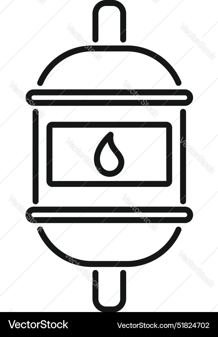 Water filter showing level indicator icon Vector Image