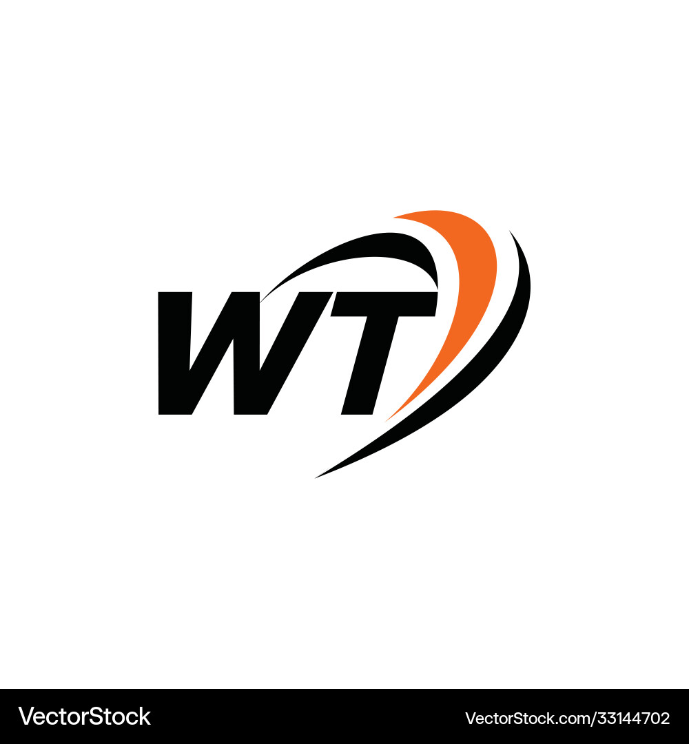 Wt monogram logo Royalty Free Vector Image - VectorStock