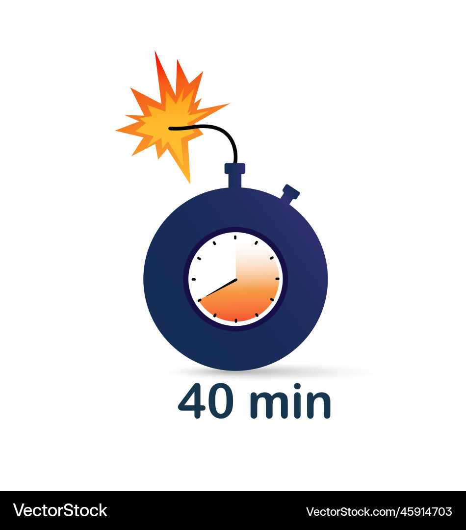40 Minute Timer Bomb Royalty Free Vector Image