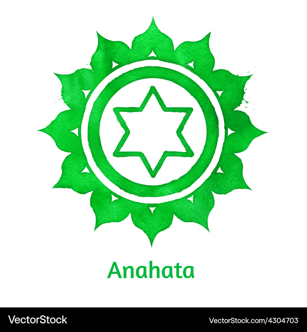 Anahata chakra Royalty Free Vector Image - VectorStock