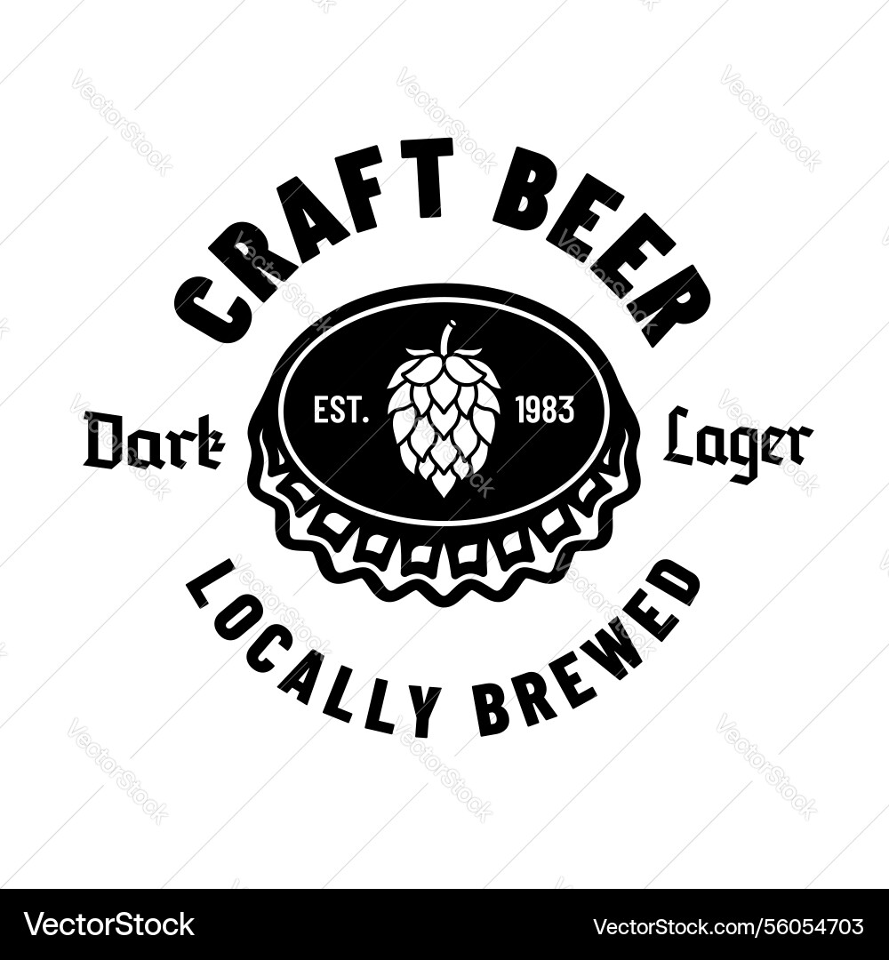 Brewery emblem label badge or logo Royalty Free Vector Image