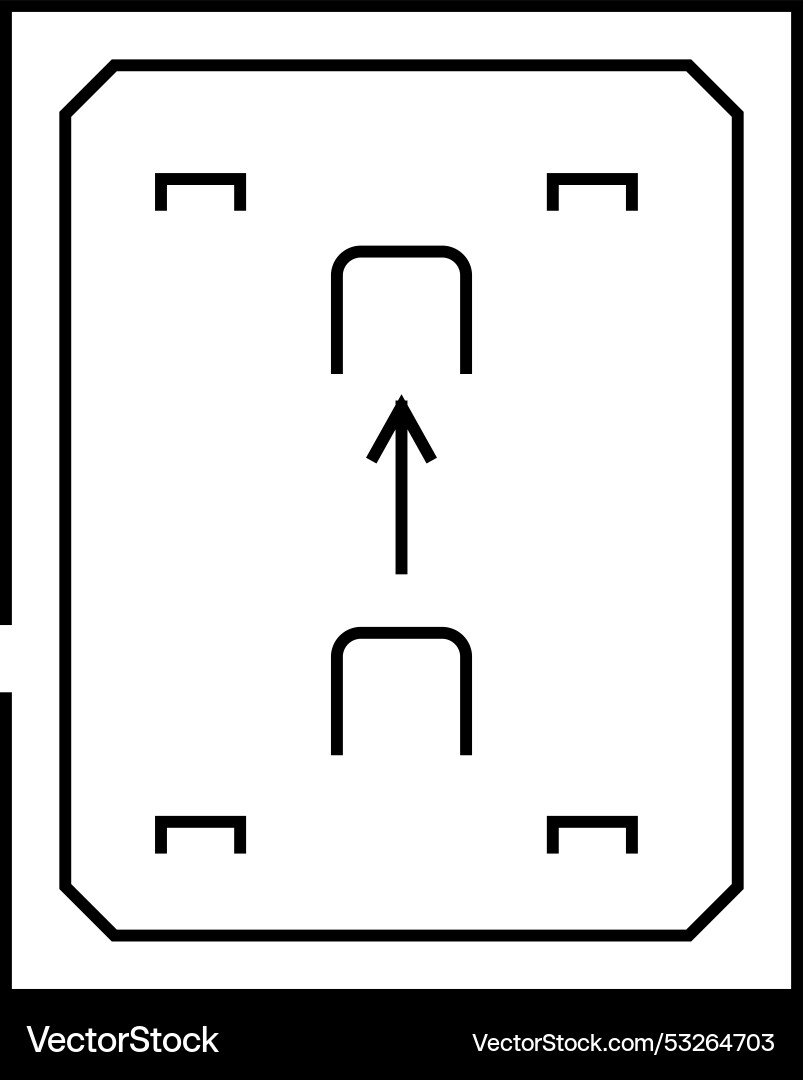 Center stake croquet game line icon Royalty Free Vector