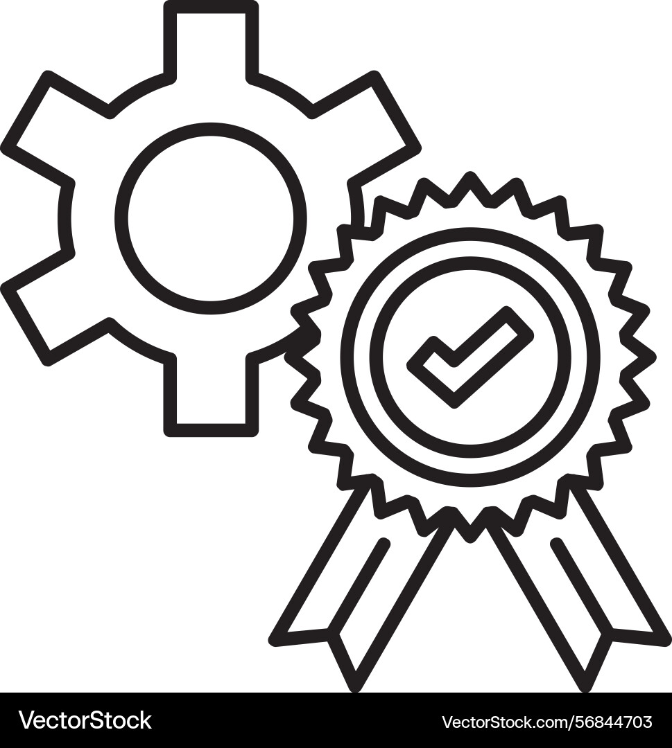 Quality assurance icon Royalty Free Vector Image
