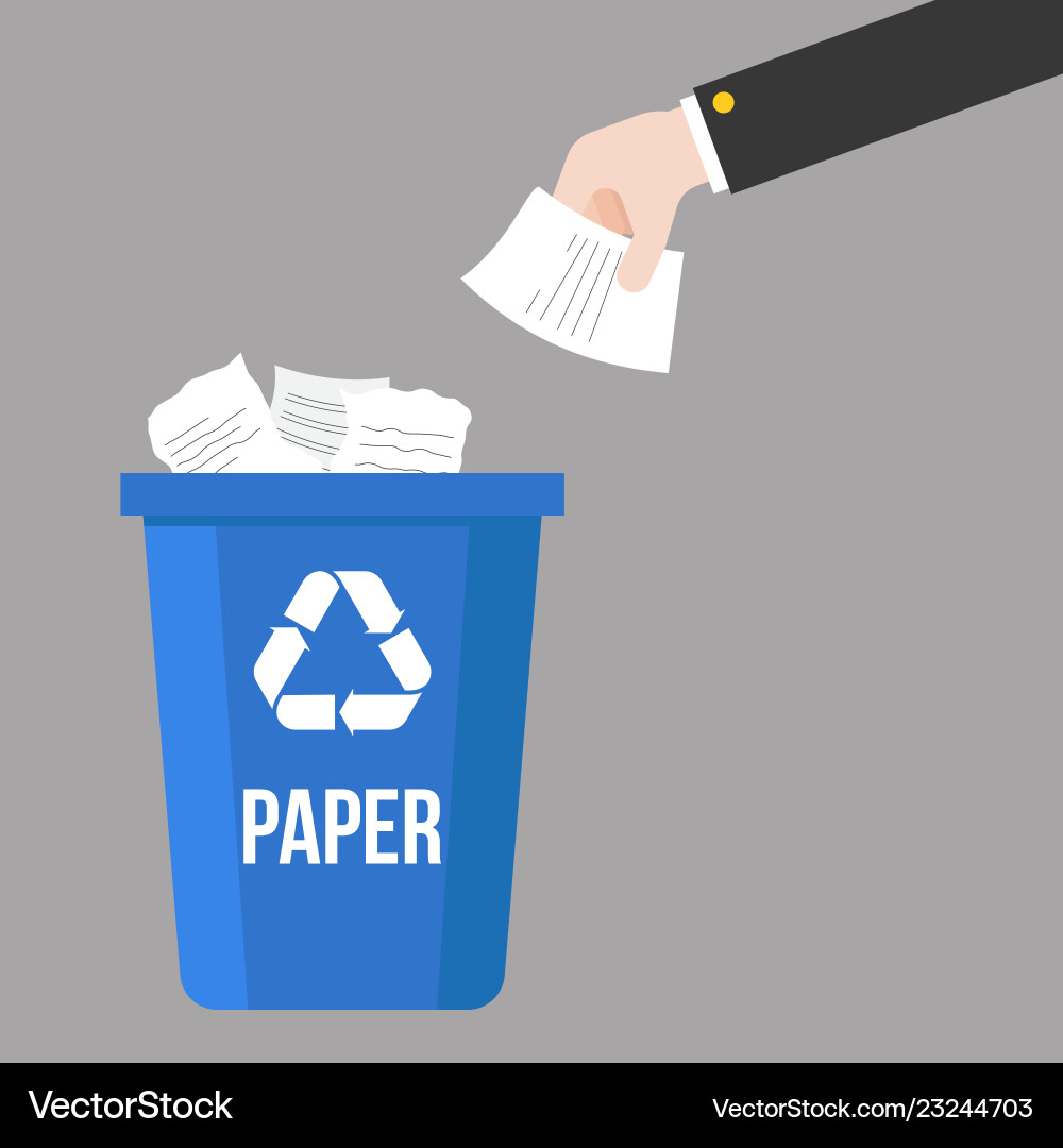Recycling Waste Hand Pick Royalty Free Vector Image