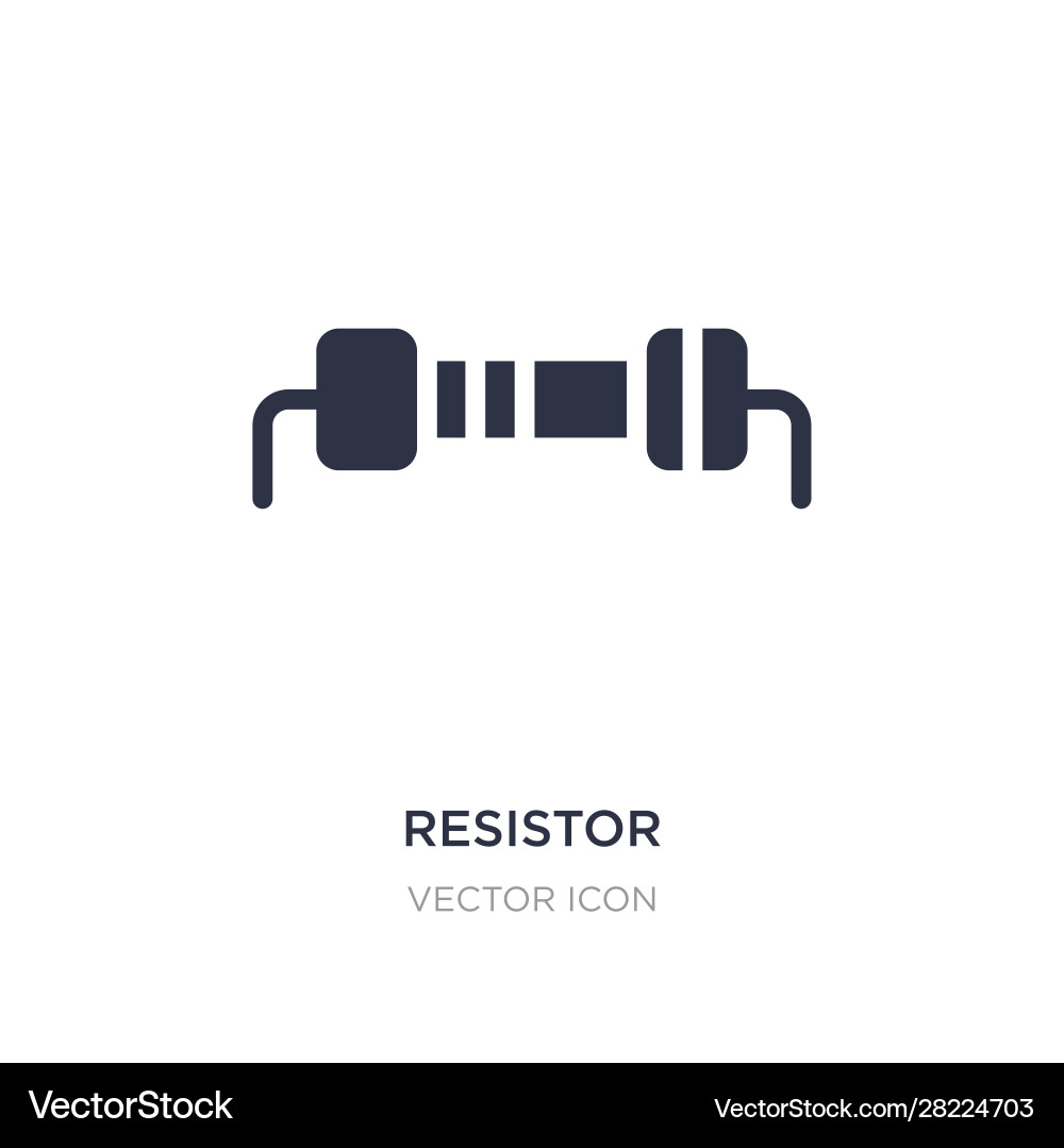 Resistor icon on white background simple element Vector Image