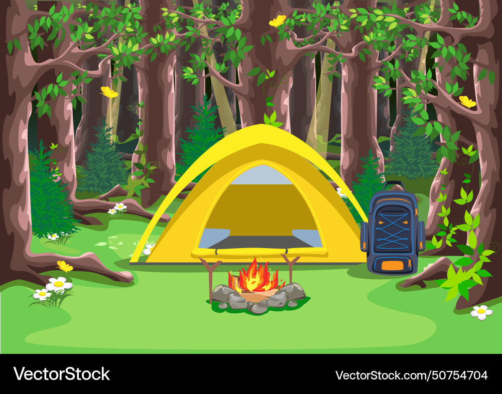 Camping Royalty Free Vector Image - VectorStock