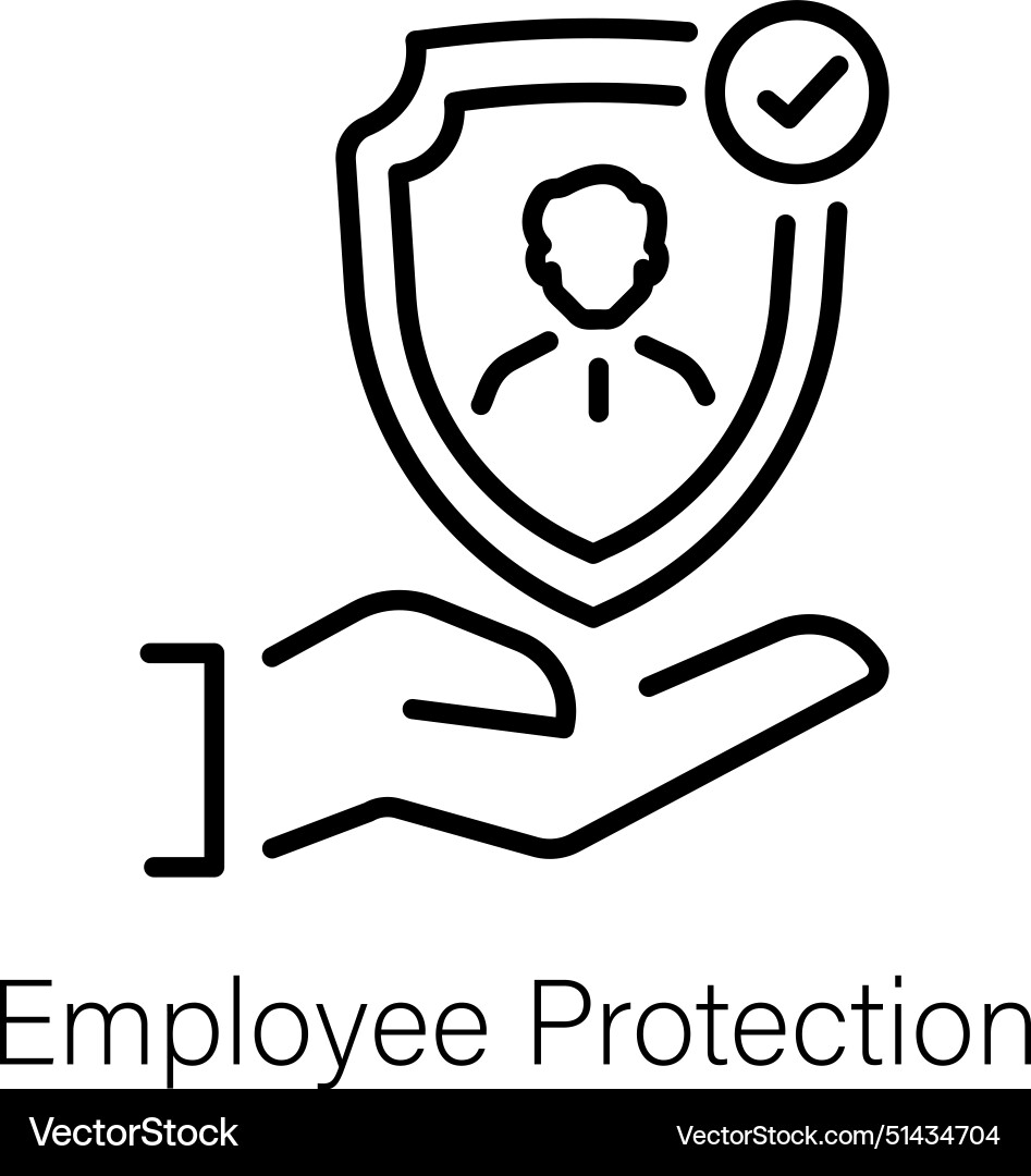 Employee protection Royalty Free Vector Image - VectorStock