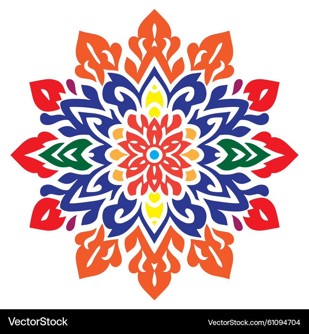 Floral Mandala Silhouette – Royalty-Free Vector | VectorStock