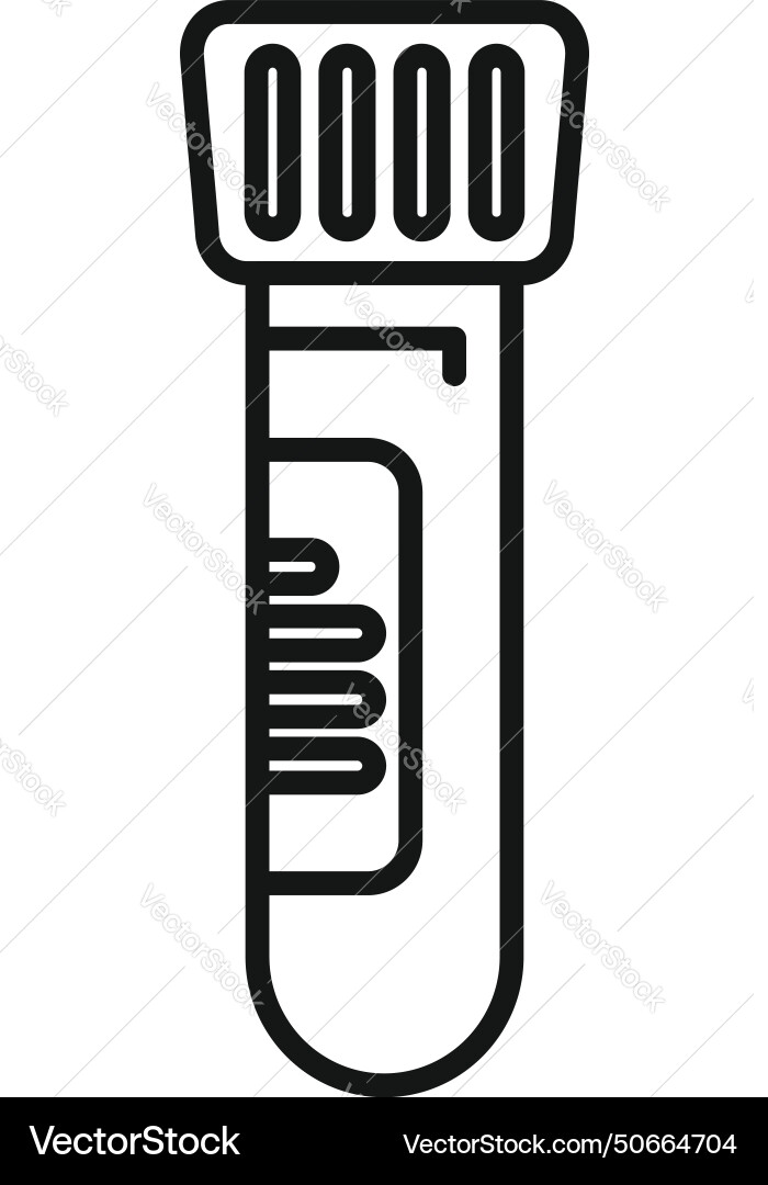 Lab test tube icon outline science Royalty Free Vector Image
