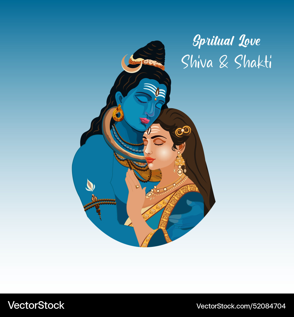 Lord shiva and mata shakti Royalty Free Vector Image