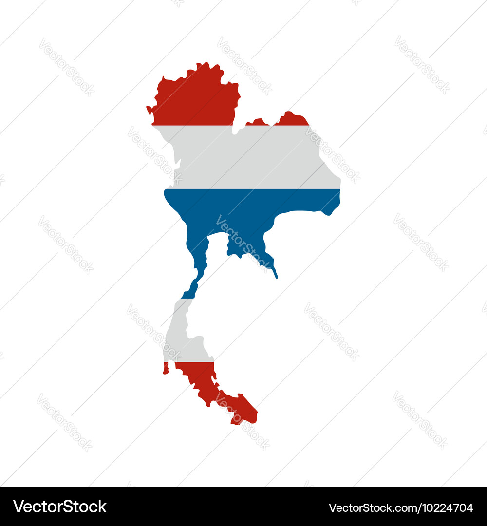 Map of thailand icon flat style Royalty Free Vector Image