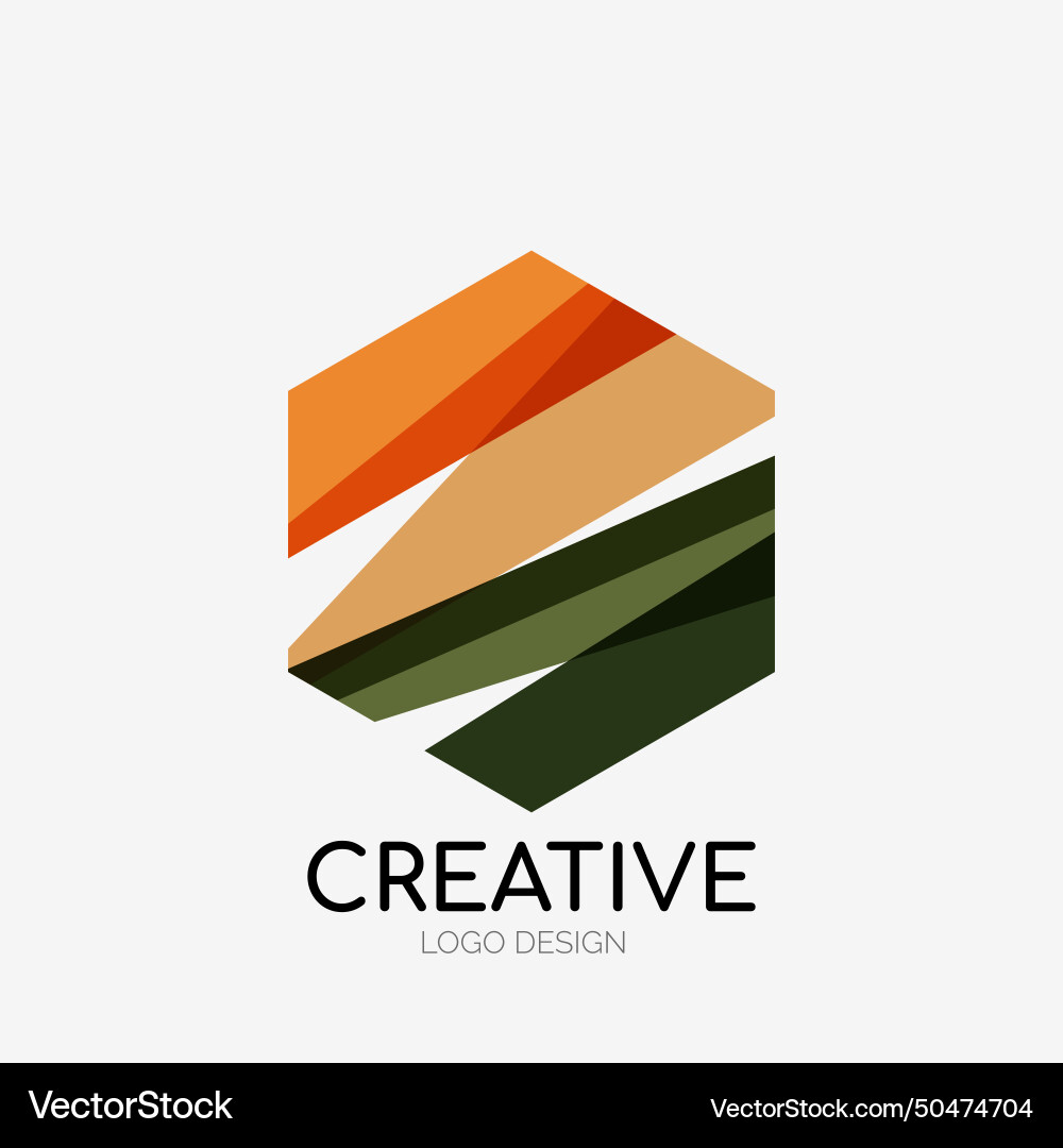 Modern abstract logo design geometric art Vector Image