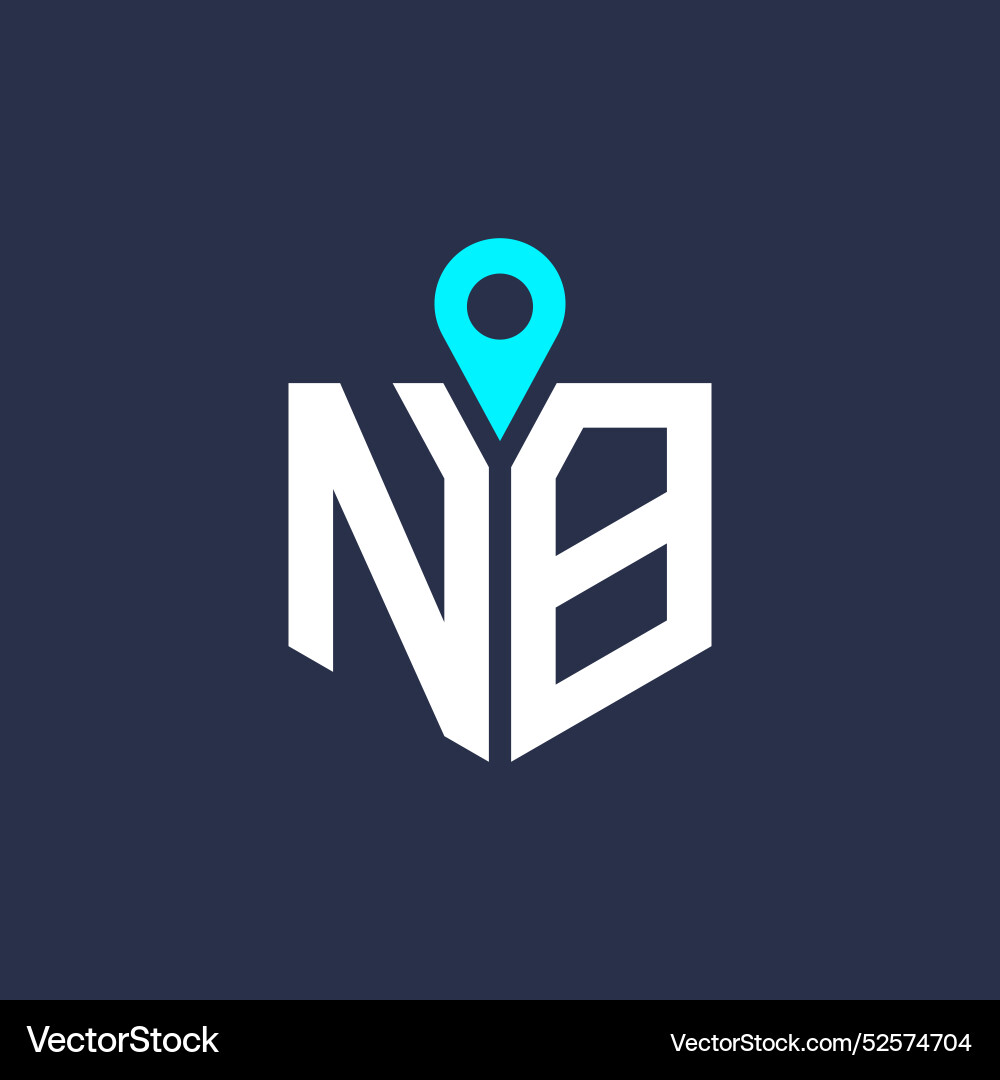 Nb location logo design for recruitment Royalty Free Vector