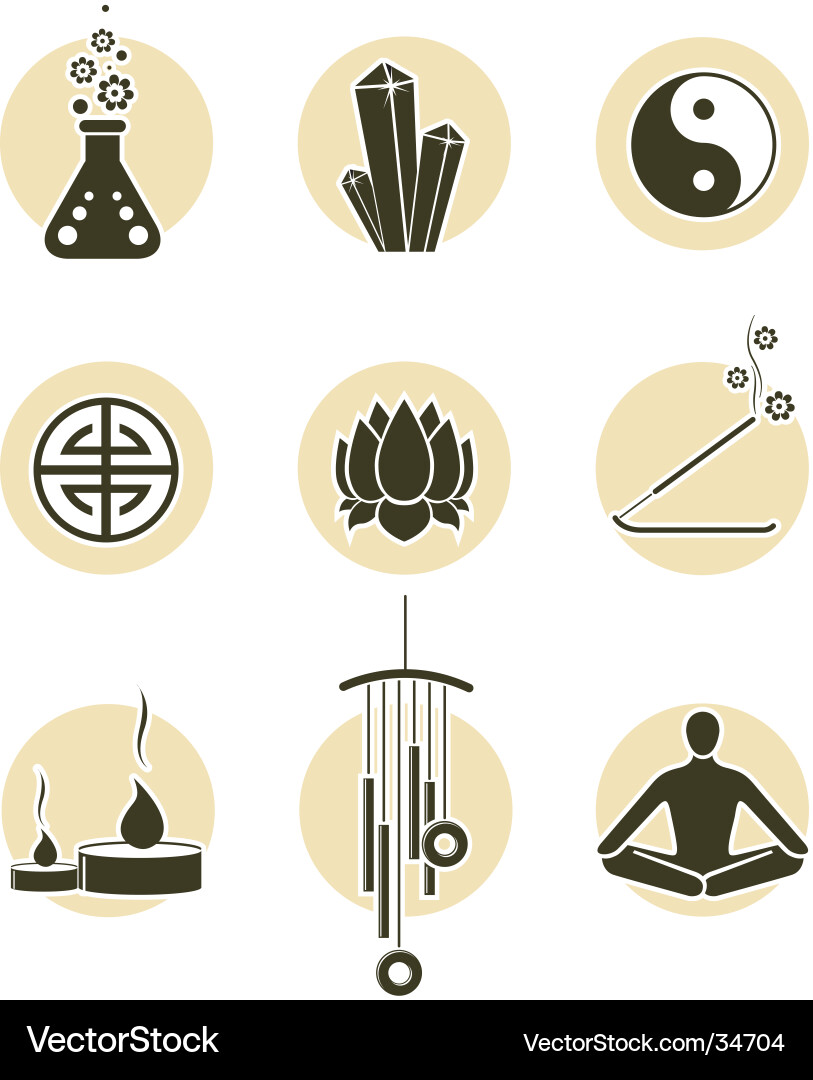 Spirituality Icon Collection Royalty Free Vector Image