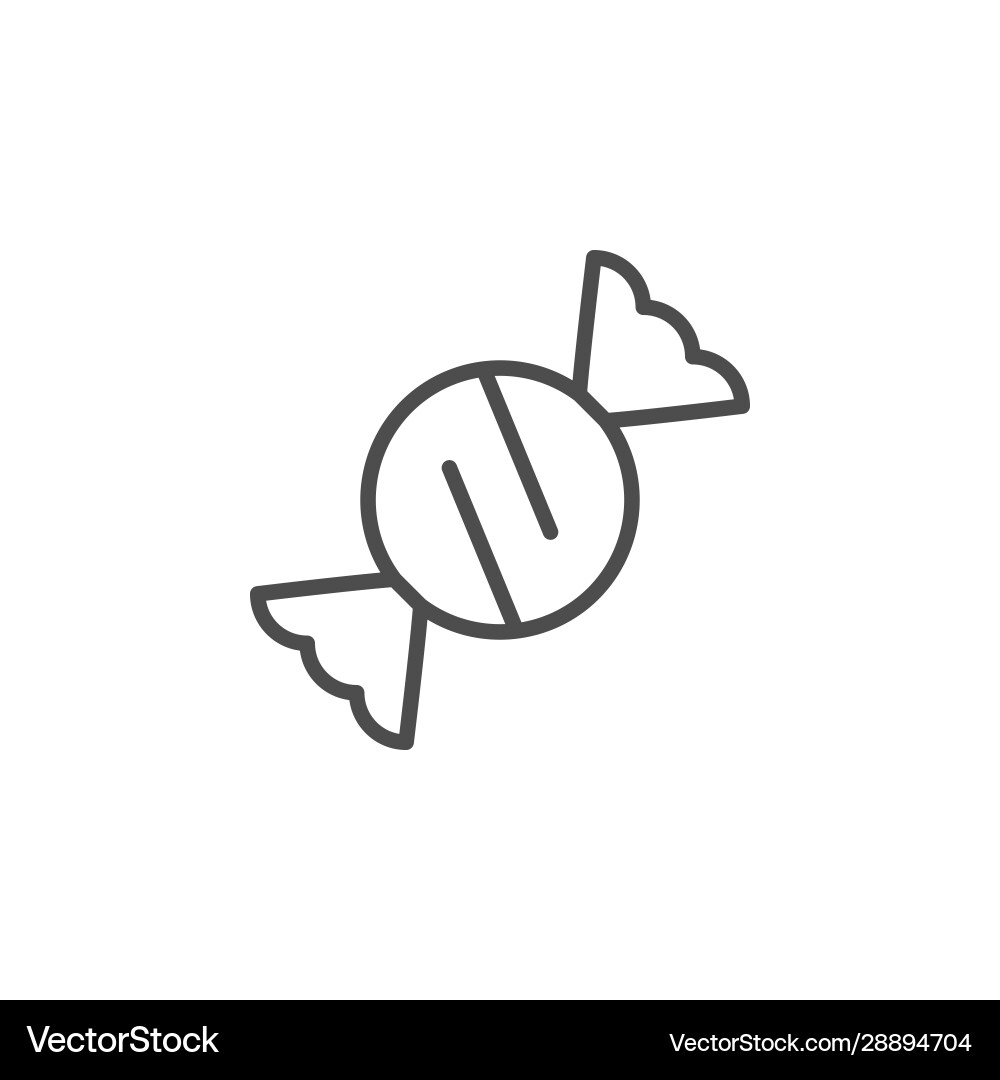 Sweet candy line outline icon Royalty Free Vector Image