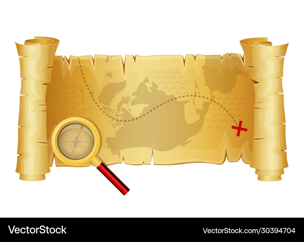 Treasure map Royalty Free Vector Image - VectorStock