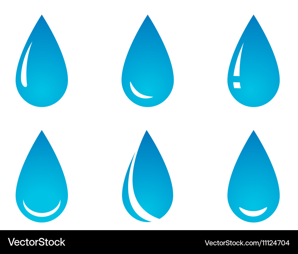 Water Droplet Collection Royalty Free Vector Image