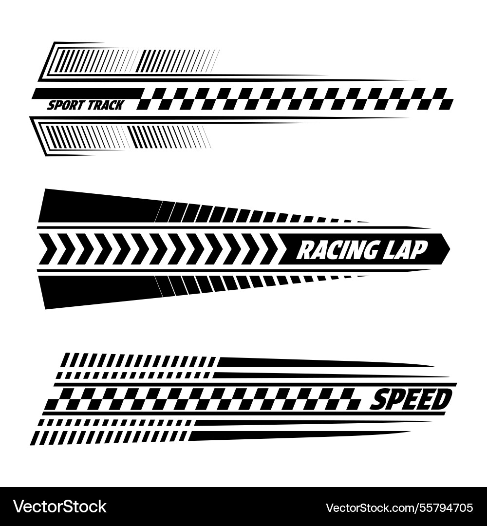 Black sport decals Royalty Free Vector Image - VectorStock