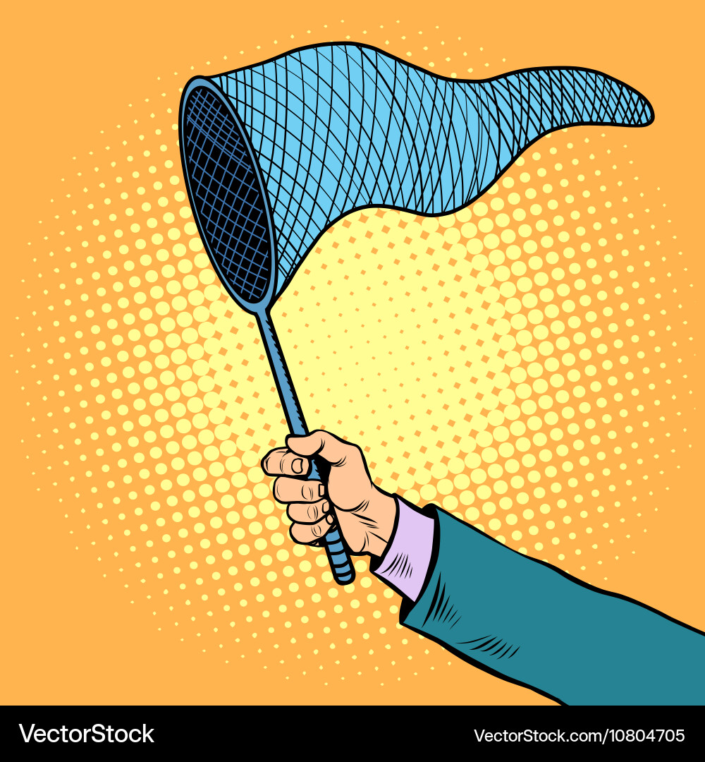 Butterfly Net Hand Royalty Free Vector Image - VectorStock