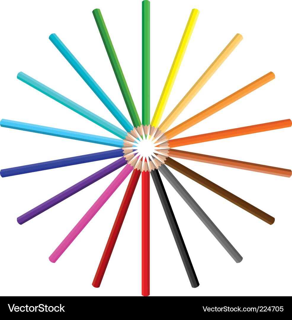 Colored pencils Royalty Free Vector Image - VectorStock