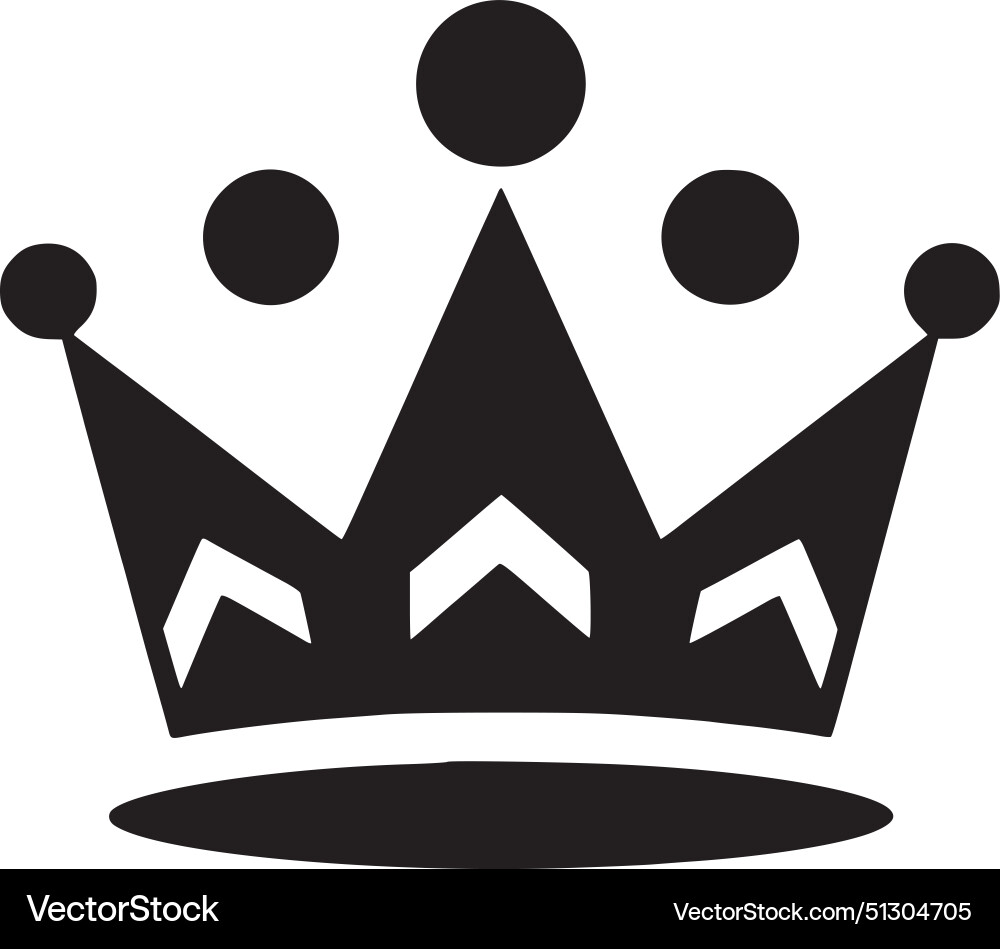 Crown - minimalist and simple silhouette Vector Image