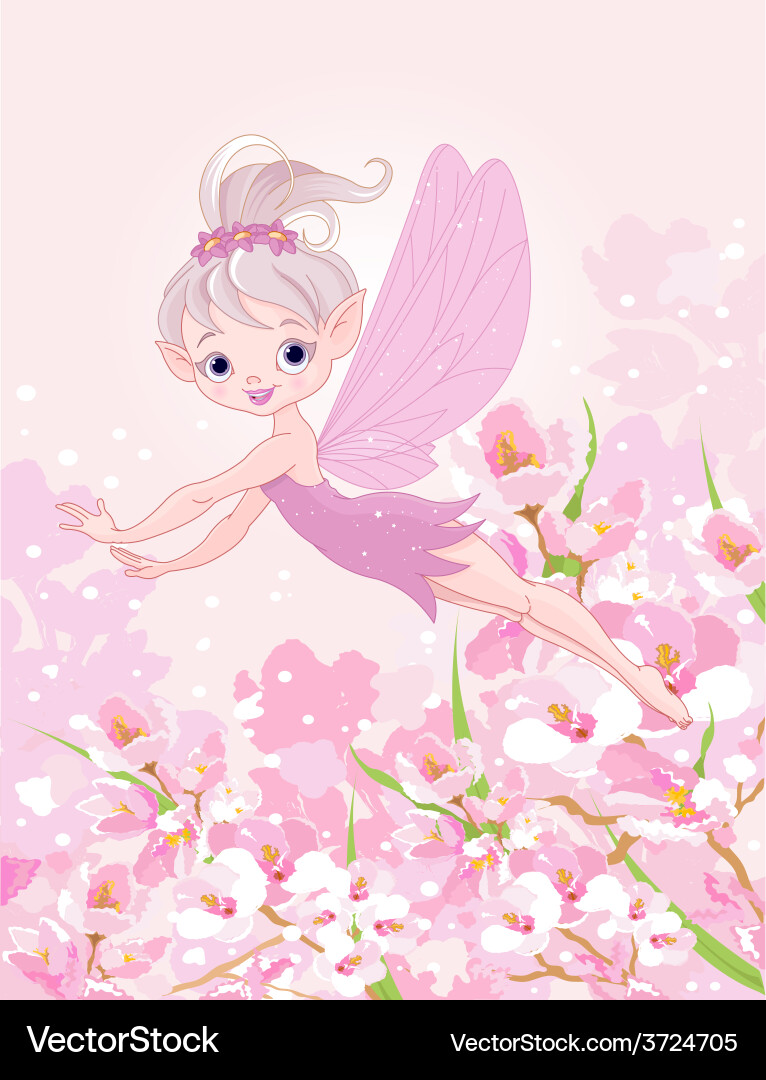 Flying pixy fairy Royalty Free Vector Image - VectorStock