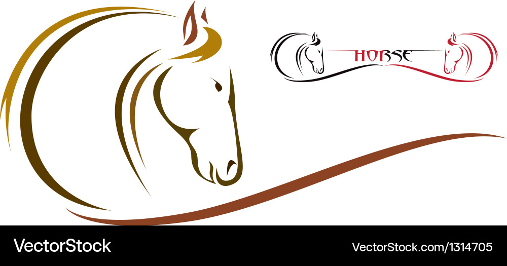Abstract Horse Outline Vector Images (over 5,000)