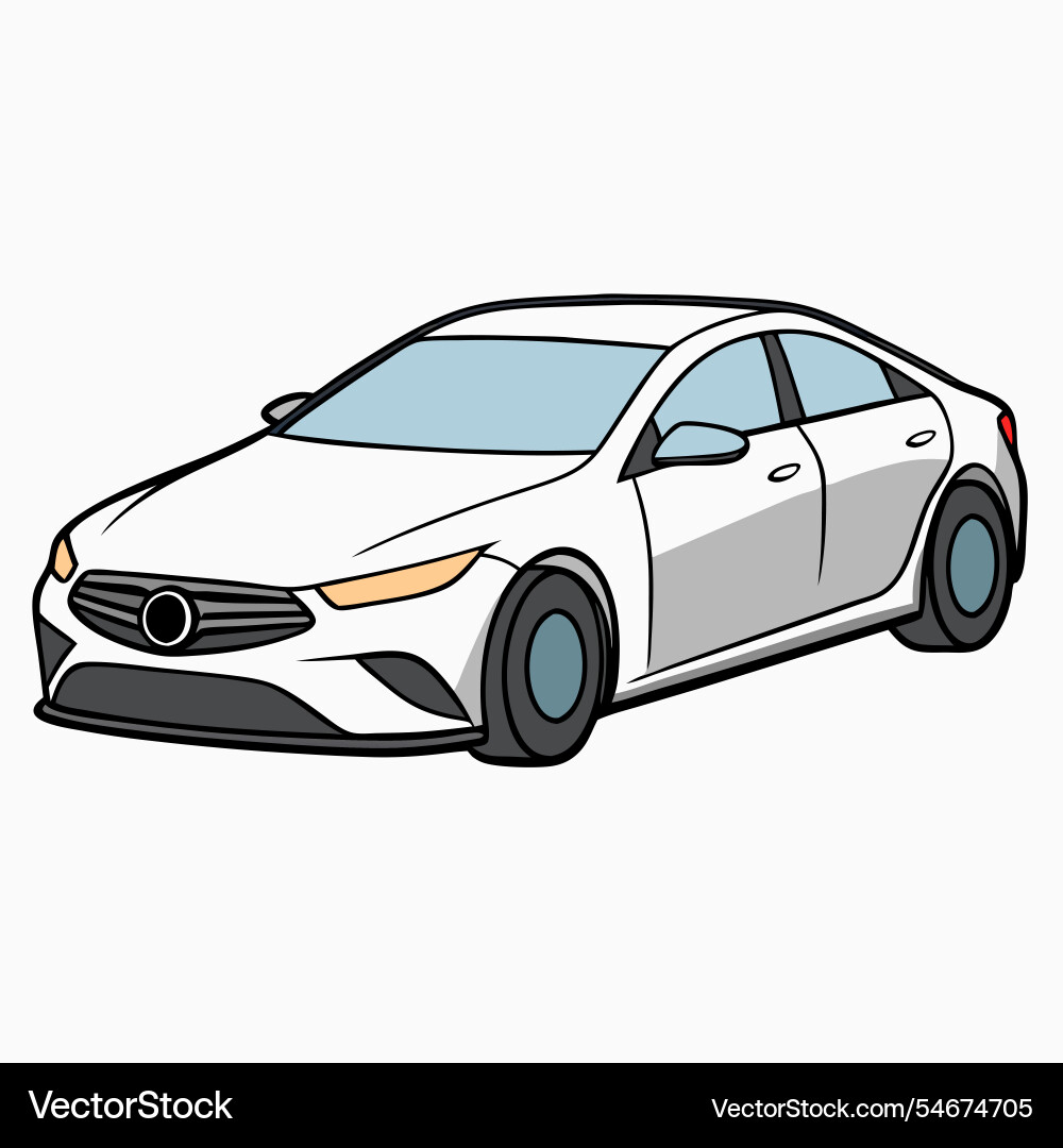 Mercedes car flat design Royalty Free Vector Image