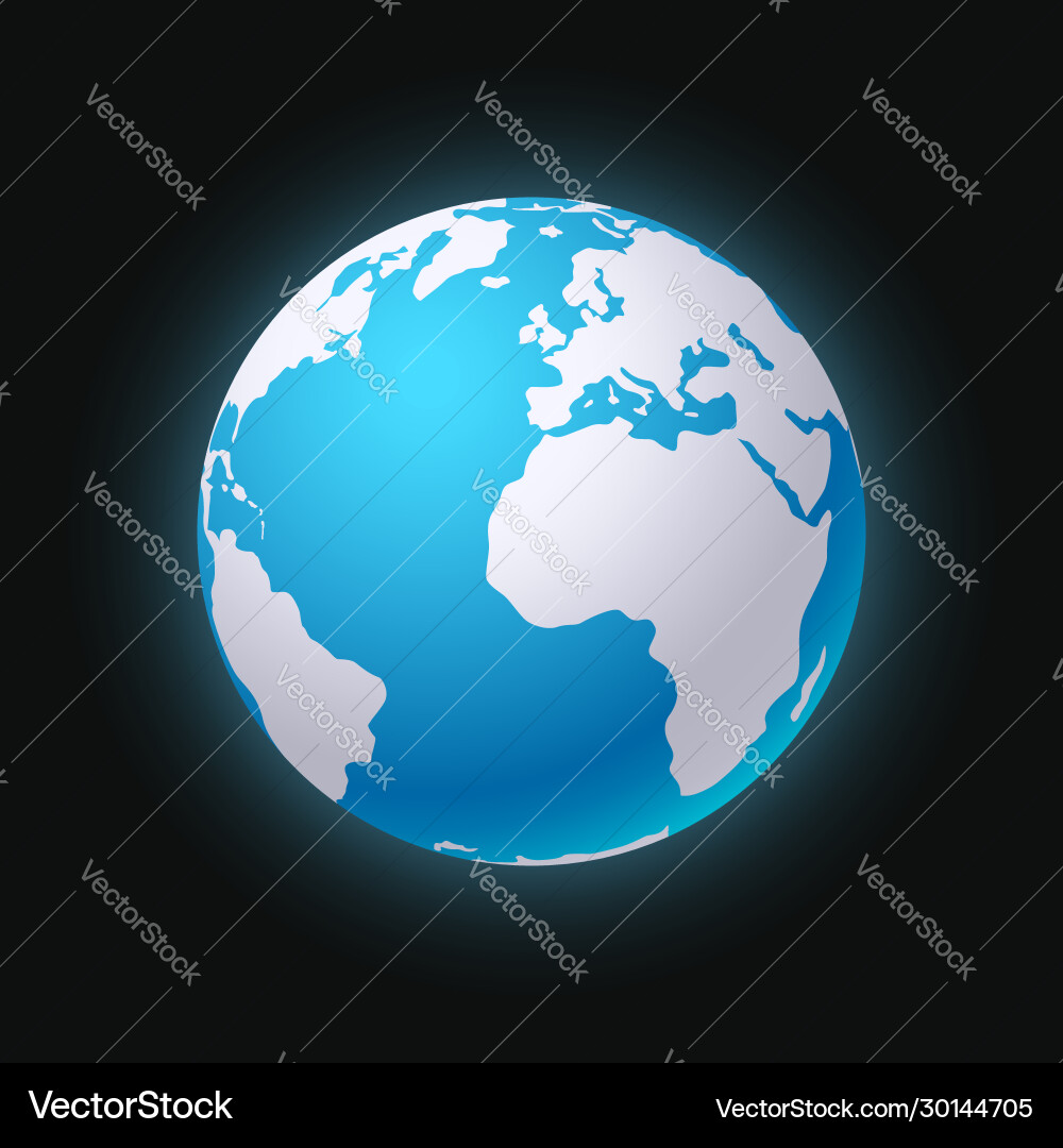 Planet earth silhouette 01 Royalty Free Vector Image