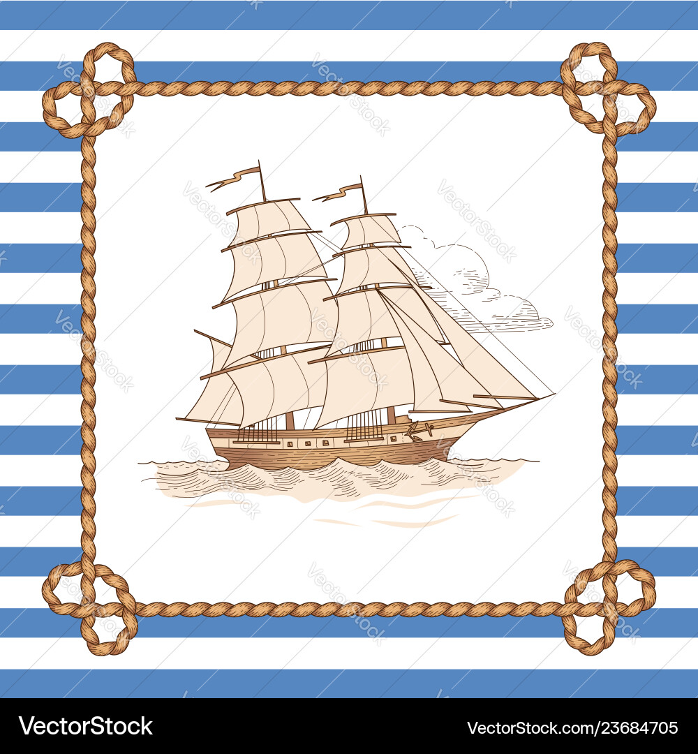 Sailing ship Royalty Free Vector Image - VectorStock