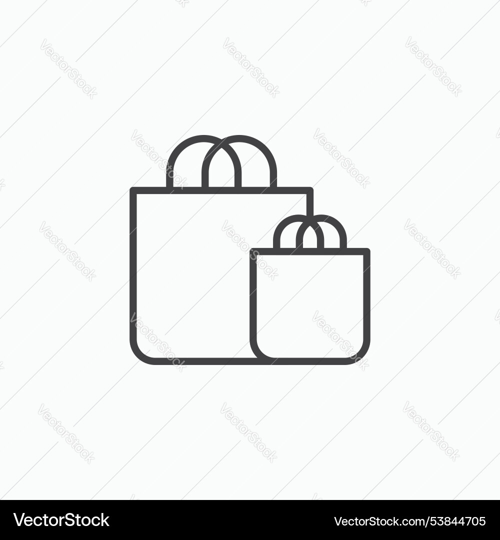 Shopping bags icon set Royalty Free Vector Image