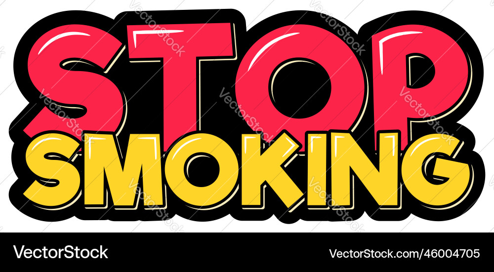 Stop smoking Royalty Free Vector Image - VectorStock
