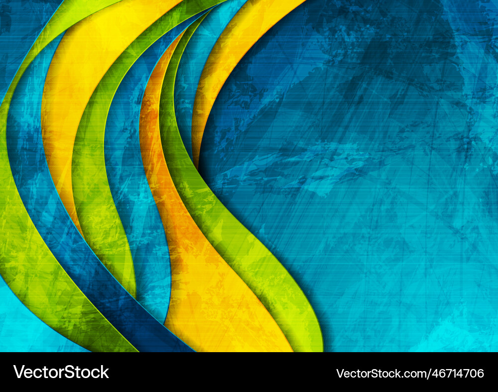 Abstract Grunge Waves Background – Royalty-Free Vector | VectorStock