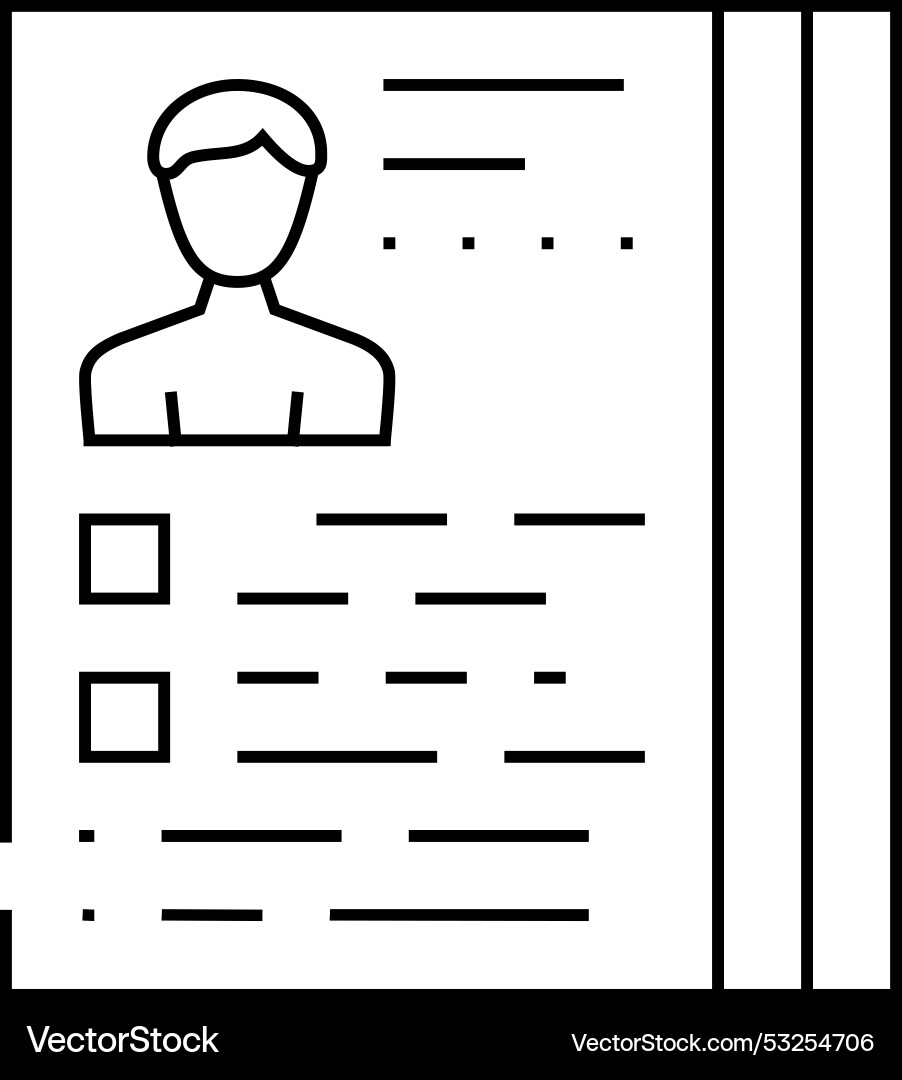 Actor casting line icon Royalty Free Vector Image