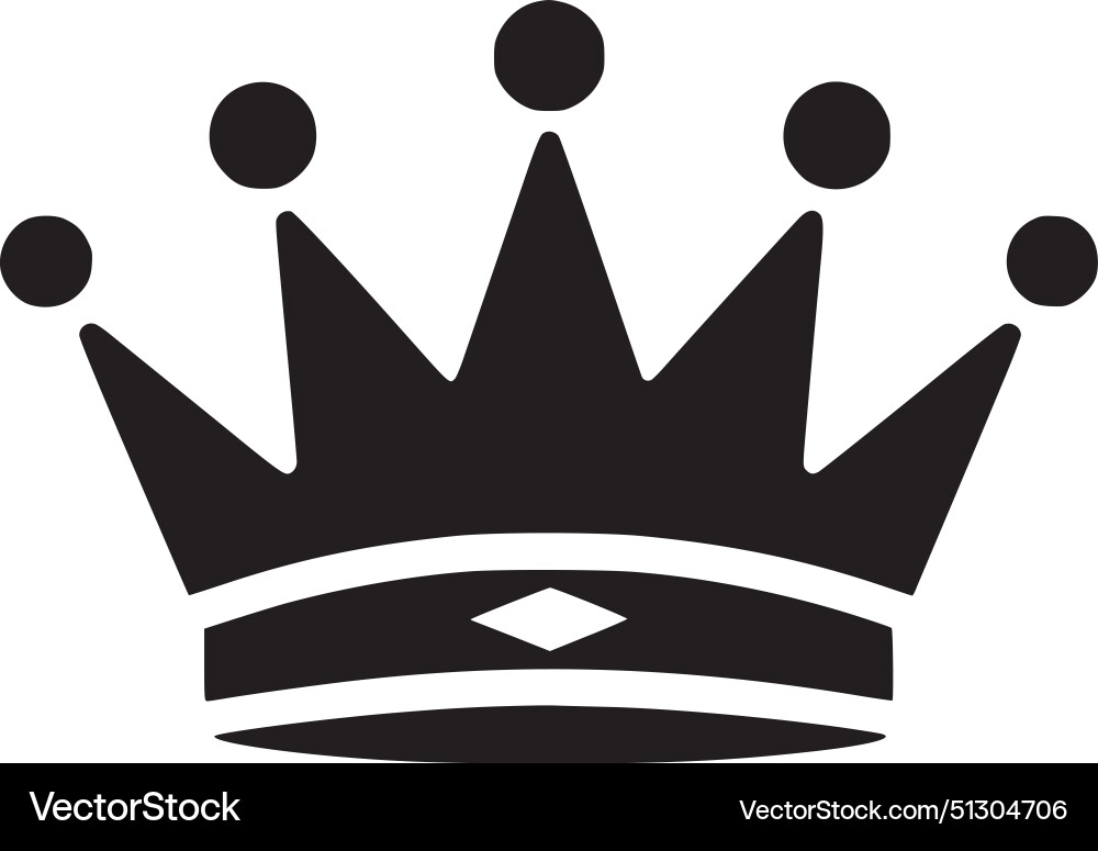 Crown - minimalist and simple silhouette Vector Image