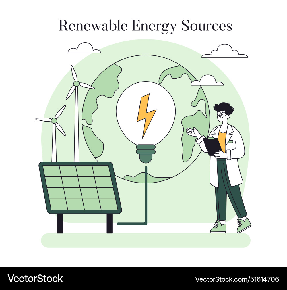 Eco friendly lifestyle flat Royalty Free Vector Image