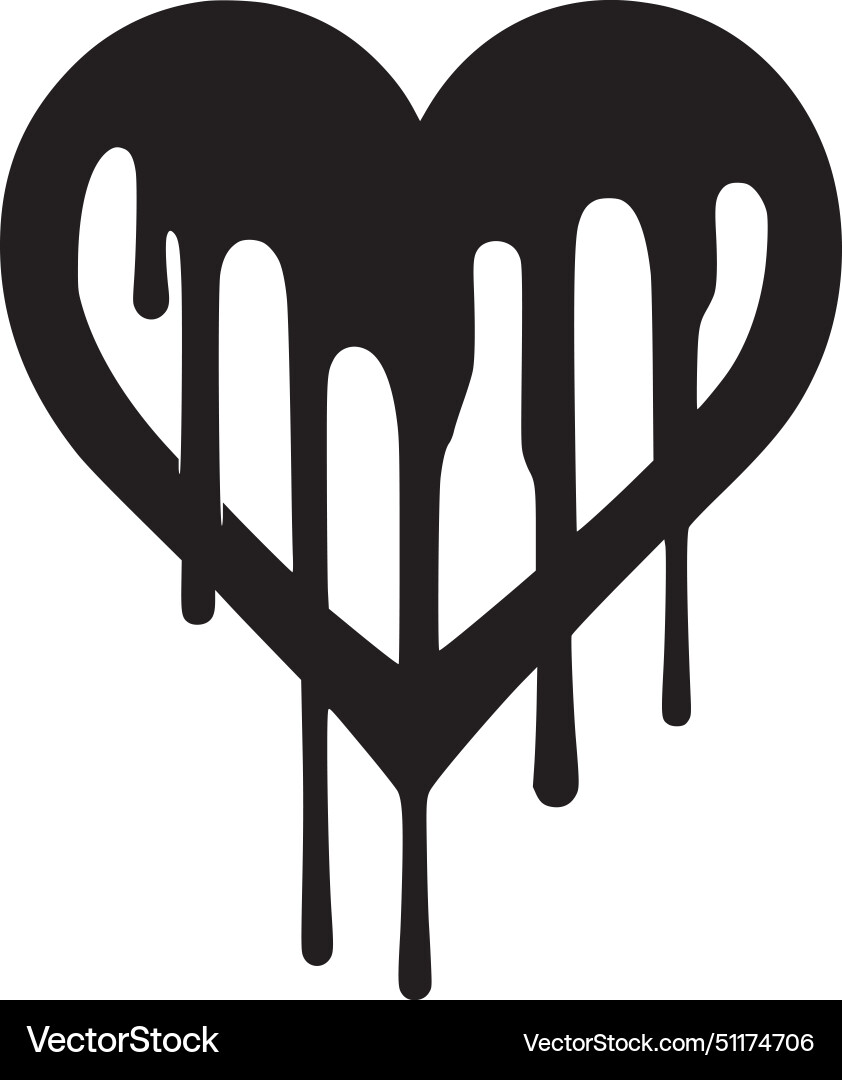 Heart dripping - high quality logo - ideal for Vector Image
