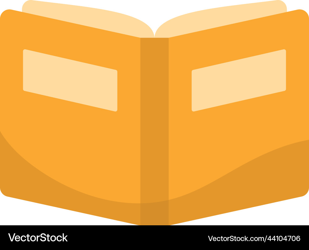 Yellow text book open – Royalty-Free Vector | VectorStock