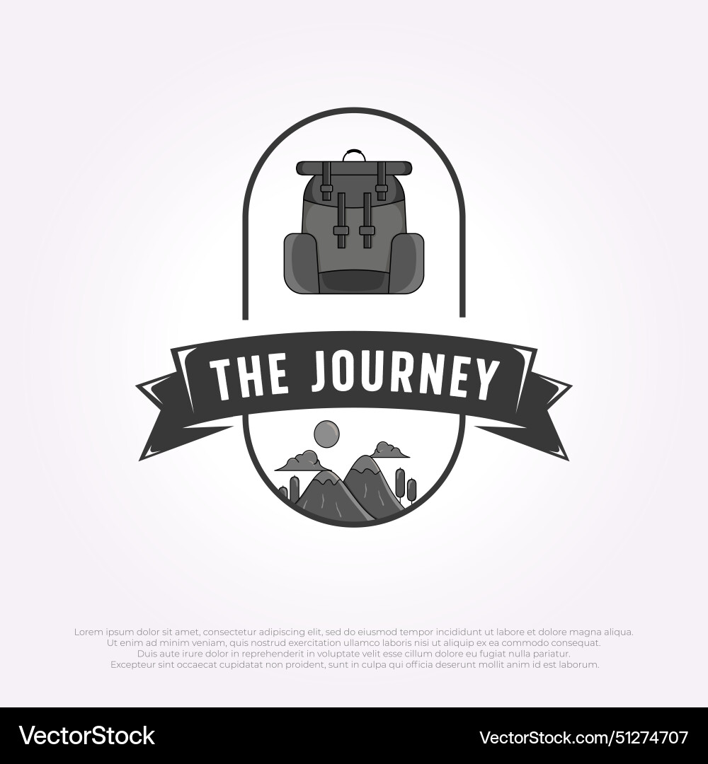 Adventure activity logo icon emblem badge Vector Image