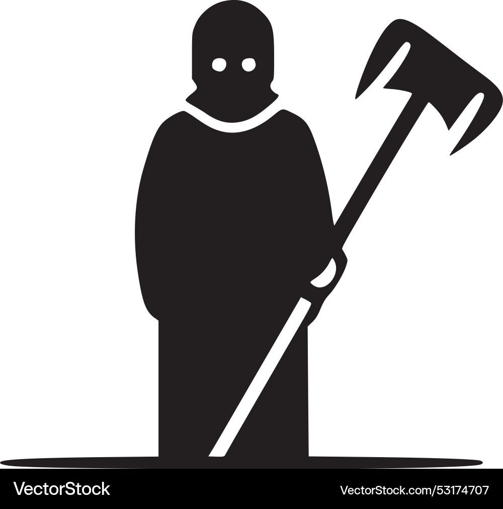 Death - minimalist and simple silhouette Vector Image