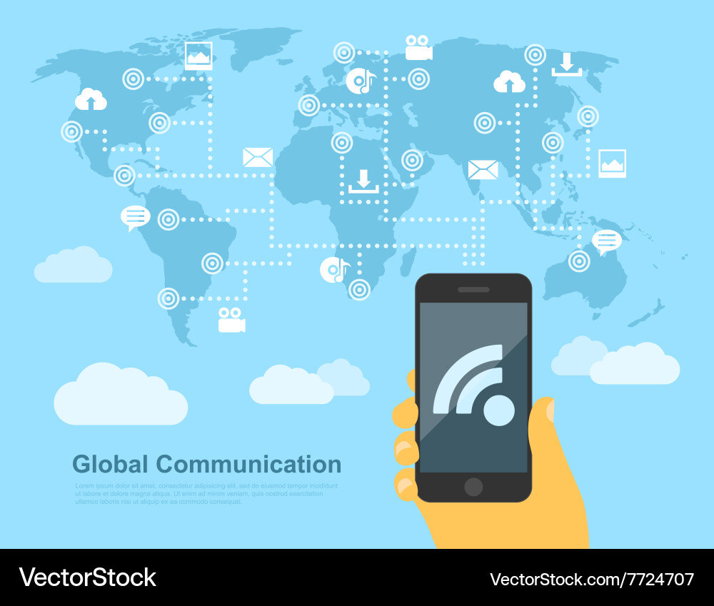 Global communications Royalty Free Vector Image