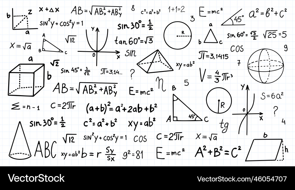 Handwritten Math Equations - Formulas & Schemes