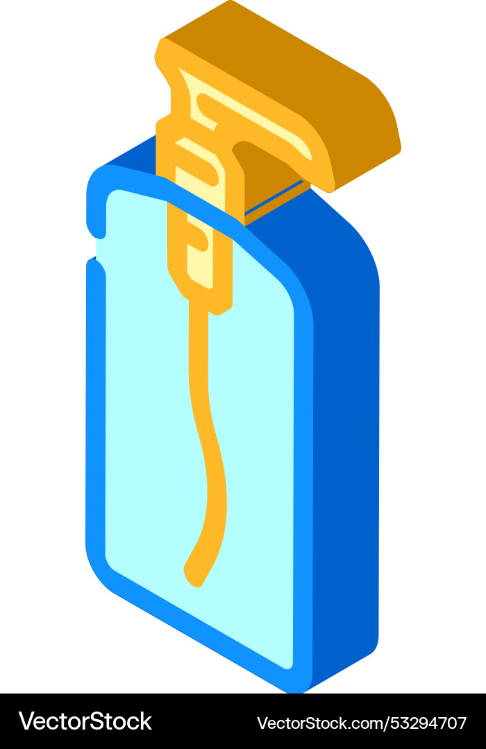 Lotion bottle glass package isometric icon Vector Image