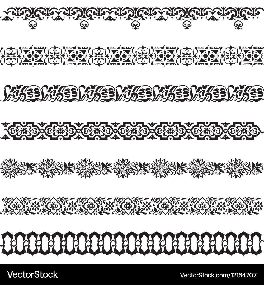 Alte Bord Designs Set Lizenzfreies Vektorbild