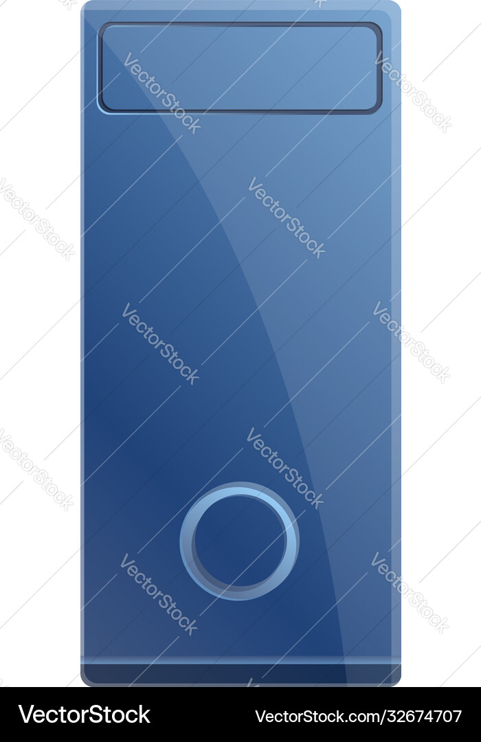 Pc box icon cartoon style Royalty Free Vector Image