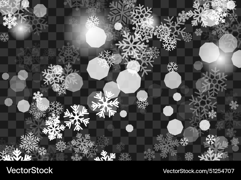 Snowfall transparent decoration texture Royalty Free Vector