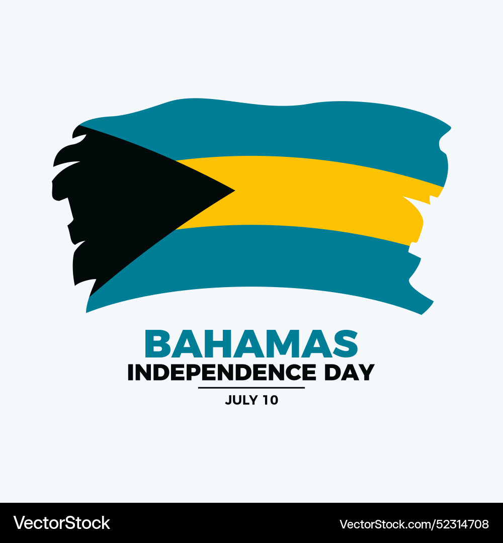 Bahamas independence day poster Royalty Free Vector Image