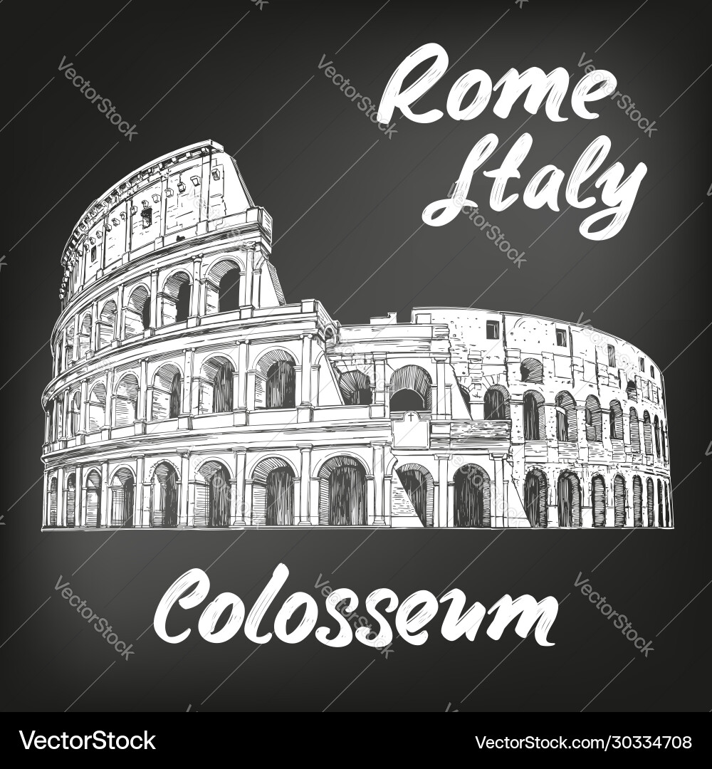 Colosseum an ancient amphitheatre Royalty Free Vector Image